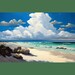 Digital Cloudy Beach Painting - Ai-generated Coastal Wall Art - Hi-res ...