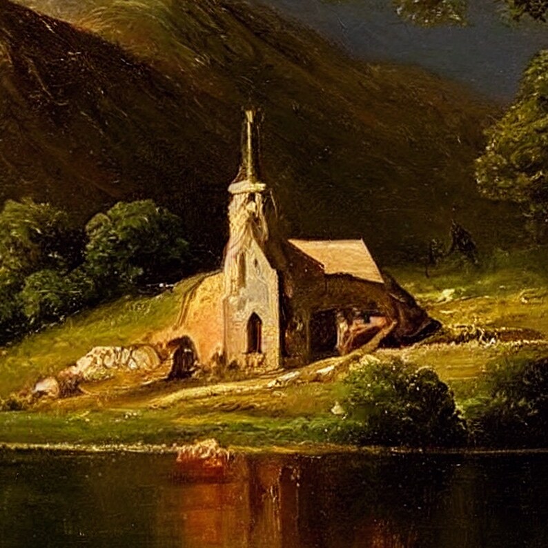 Neoclassical Landscape Oil Painting - High-res Downloadable PNG File ...
