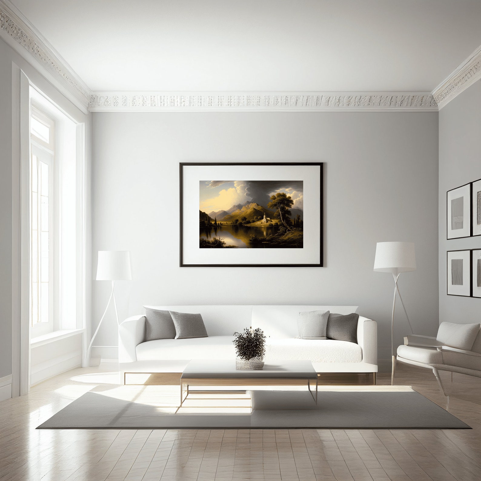 Neoclassical Landscape Oil Painting - High-res Downloadable PNG File ...