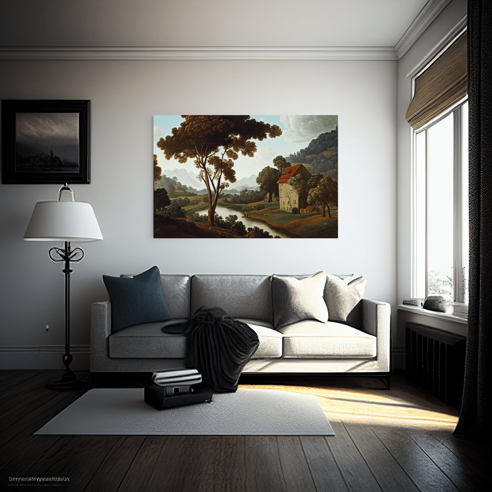 Neoclassical Landscape Oil Painting - High-res Downloadable PNG File ...