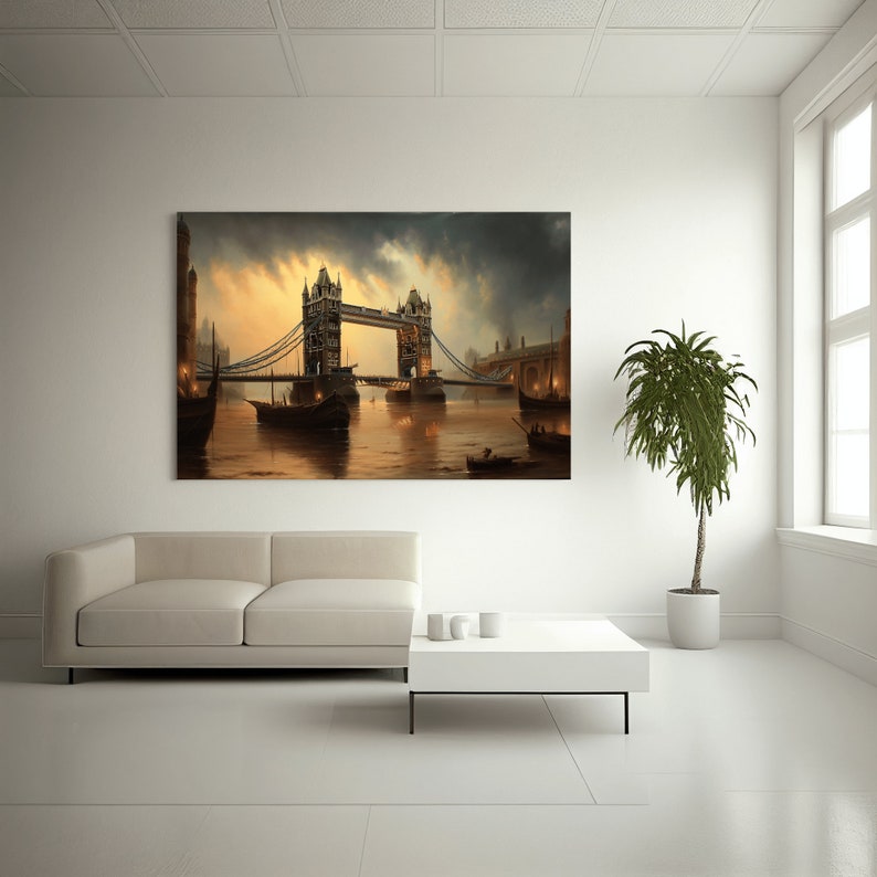 Tower Bridge Painting Digital Download - London Art Print for Large ...