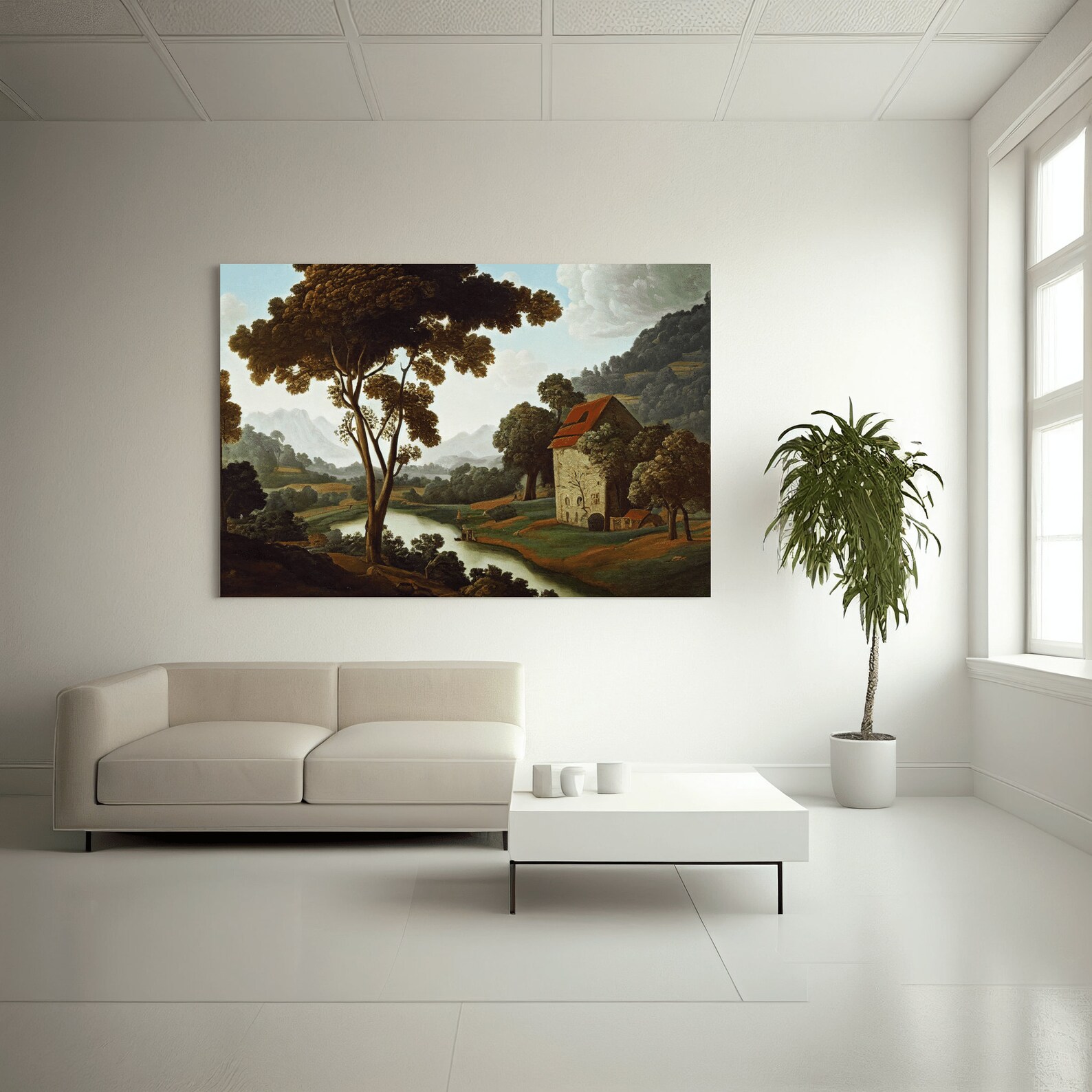 Neoclassical Landscape Oil Painting - High-res Downloadable PNG File ...