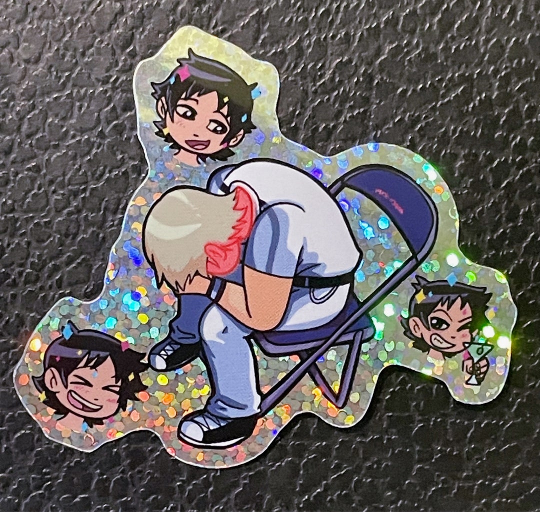 Todd Ingram X Wallace Wells Shinji Chair Pose Sticker (scott Pilgrim ...