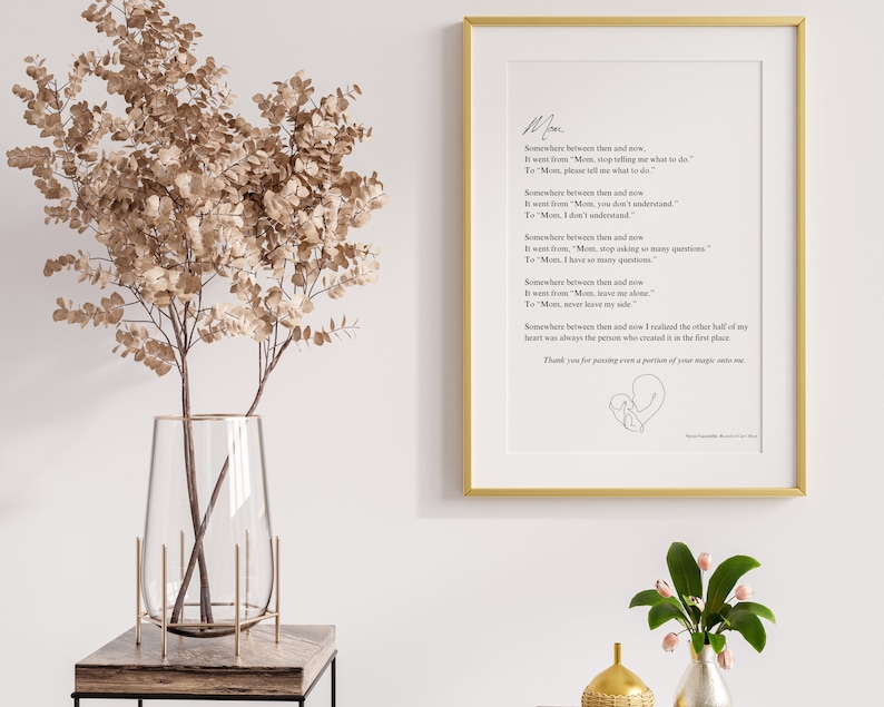 Mom Poem Print, Digital Download - Etsy