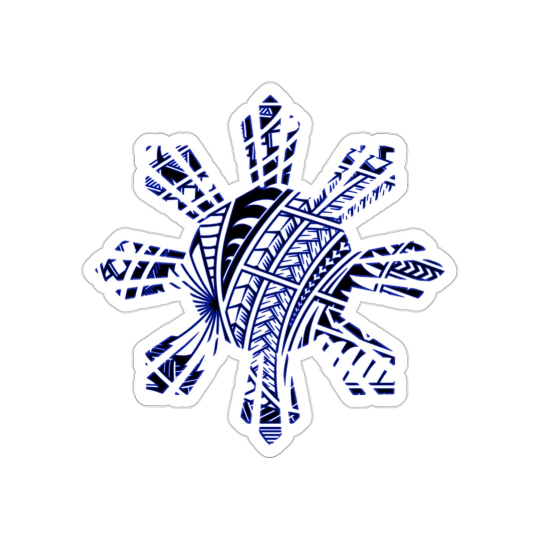Filipino Sun Tribal Blue Die-cut Stickers - Etsy