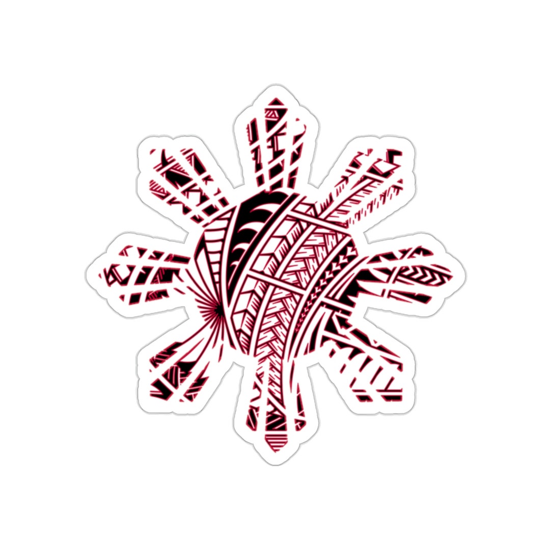 Filipino Sun Tribal Red Die-cut Stickers - Etsy