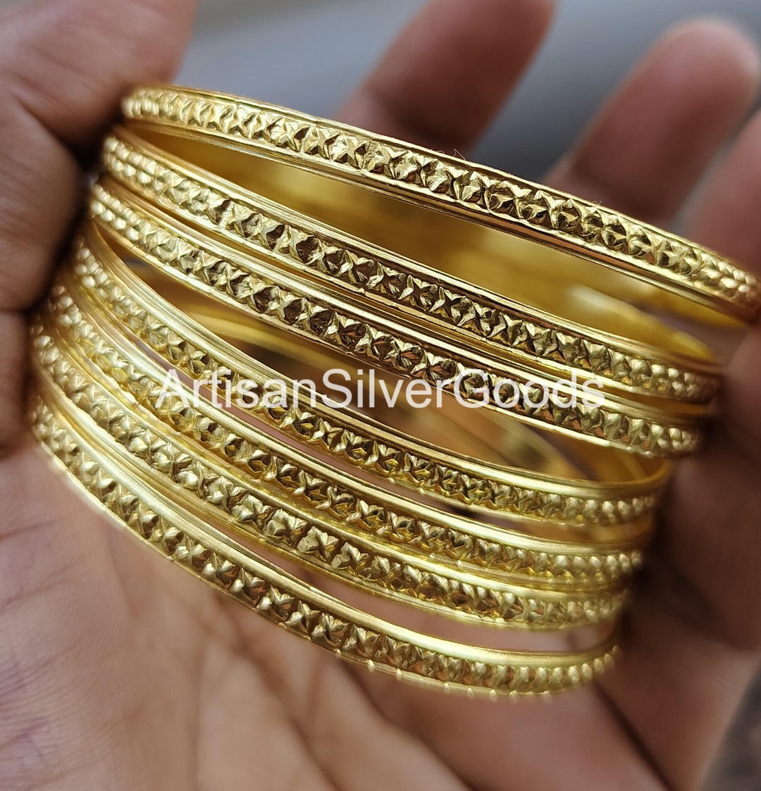 Set of 7 Bangles 14kt Gold Filled Bangles Stackable Bangle Bracelets ...