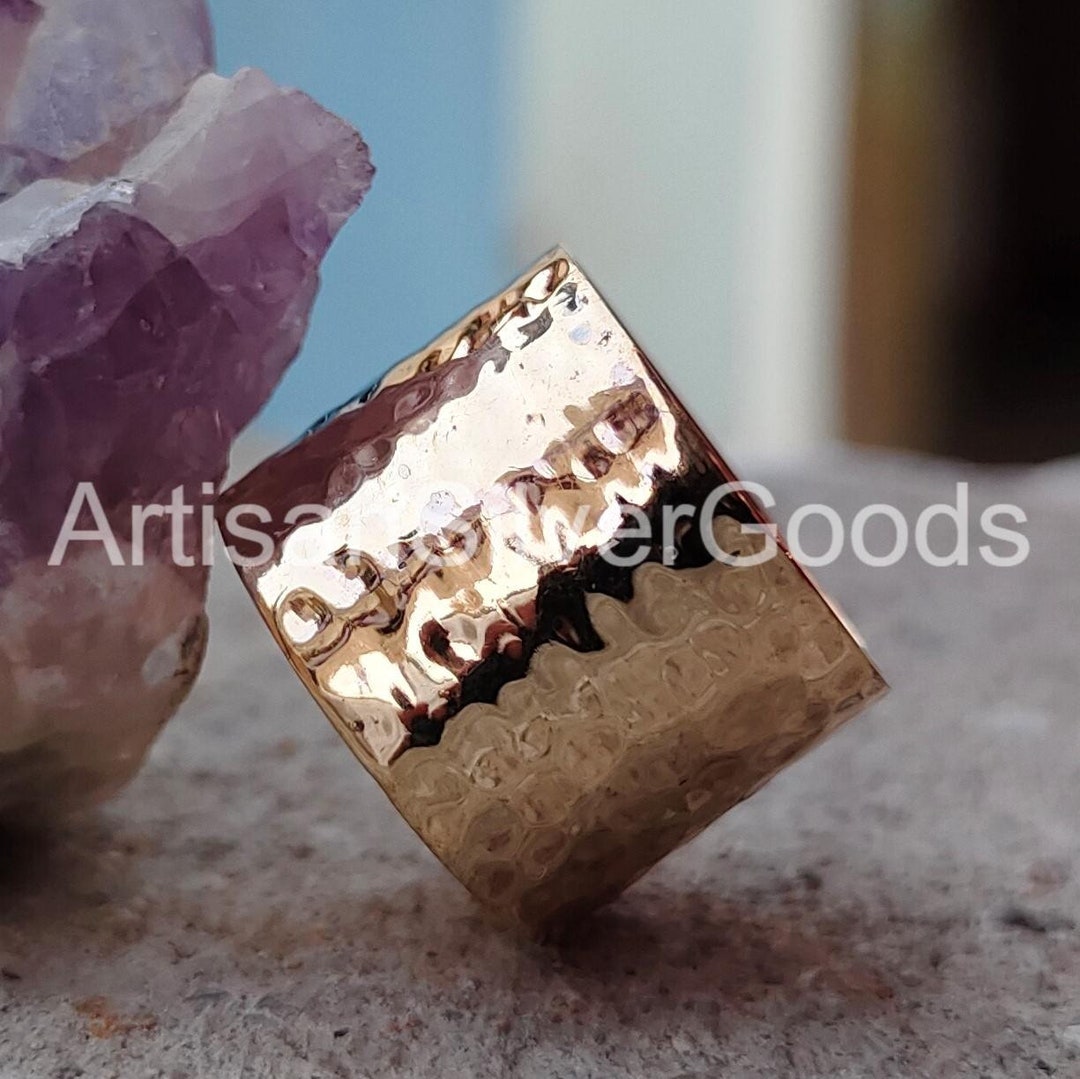 Solid Brass Ring Wedding Band Simple Brass Ring Stackable Band Midi ...