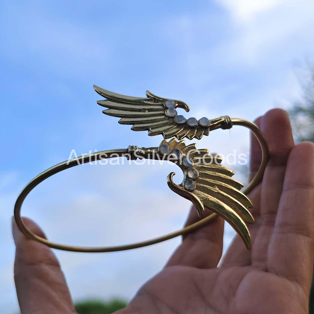 Gold Brass Bangle Natural Moonstone Bangle Boho Handmade Bangle Cuff ...