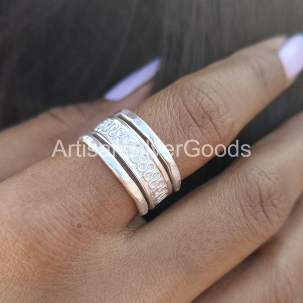 Silver Ring Stack - Etsy
