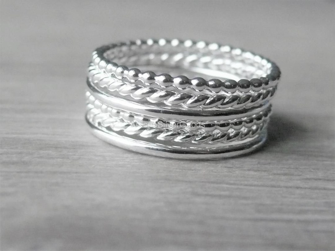Silver Ring, Stack Ring, Dainty Ring, Silver Stack Ring, Silver Band ...