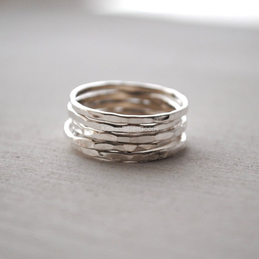 Silver Ring, Stack Ring, Dainty Ring, Silver Stack Ring, Silver Band ...
