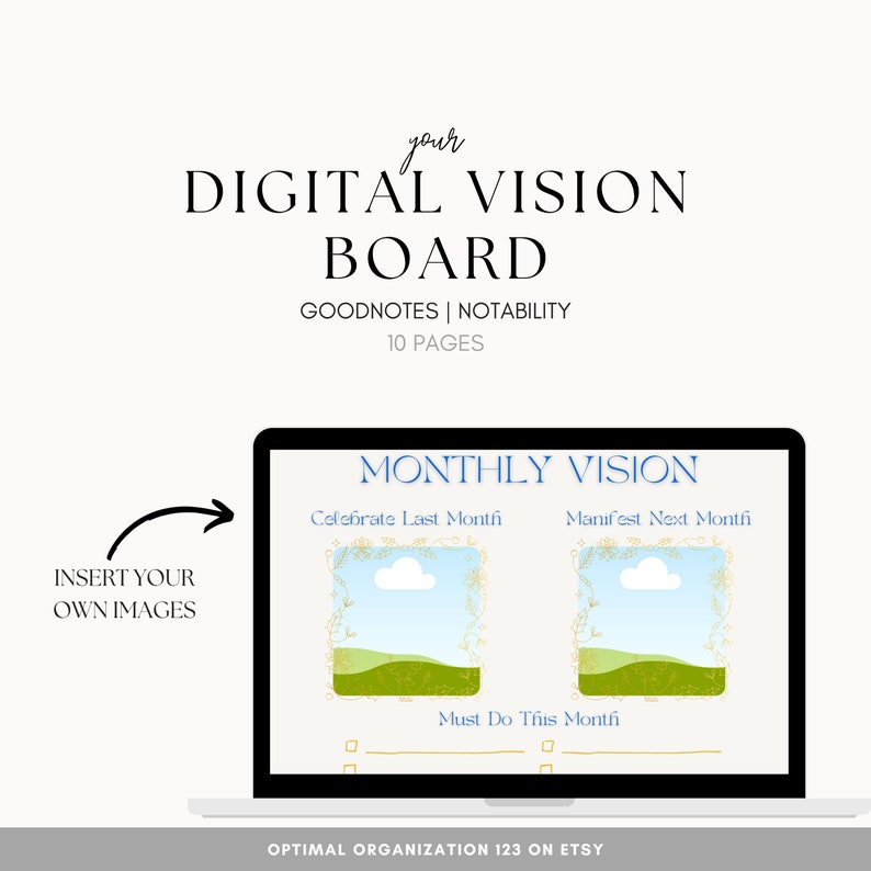 Digital Vision Board Planner Vision Board Printables Canva - Etsy