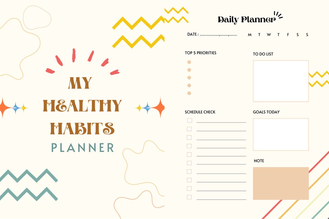 Digital Printable My Healthy Habit Planner - Etsy