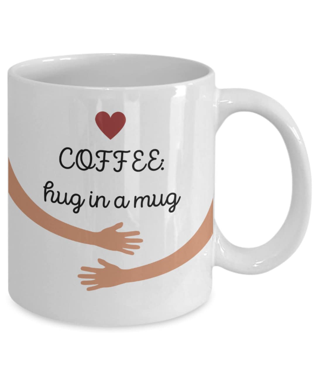 Coffee a Hug in a Mug Heartwarming Coffee Mug With Hugging Arms - Etsy