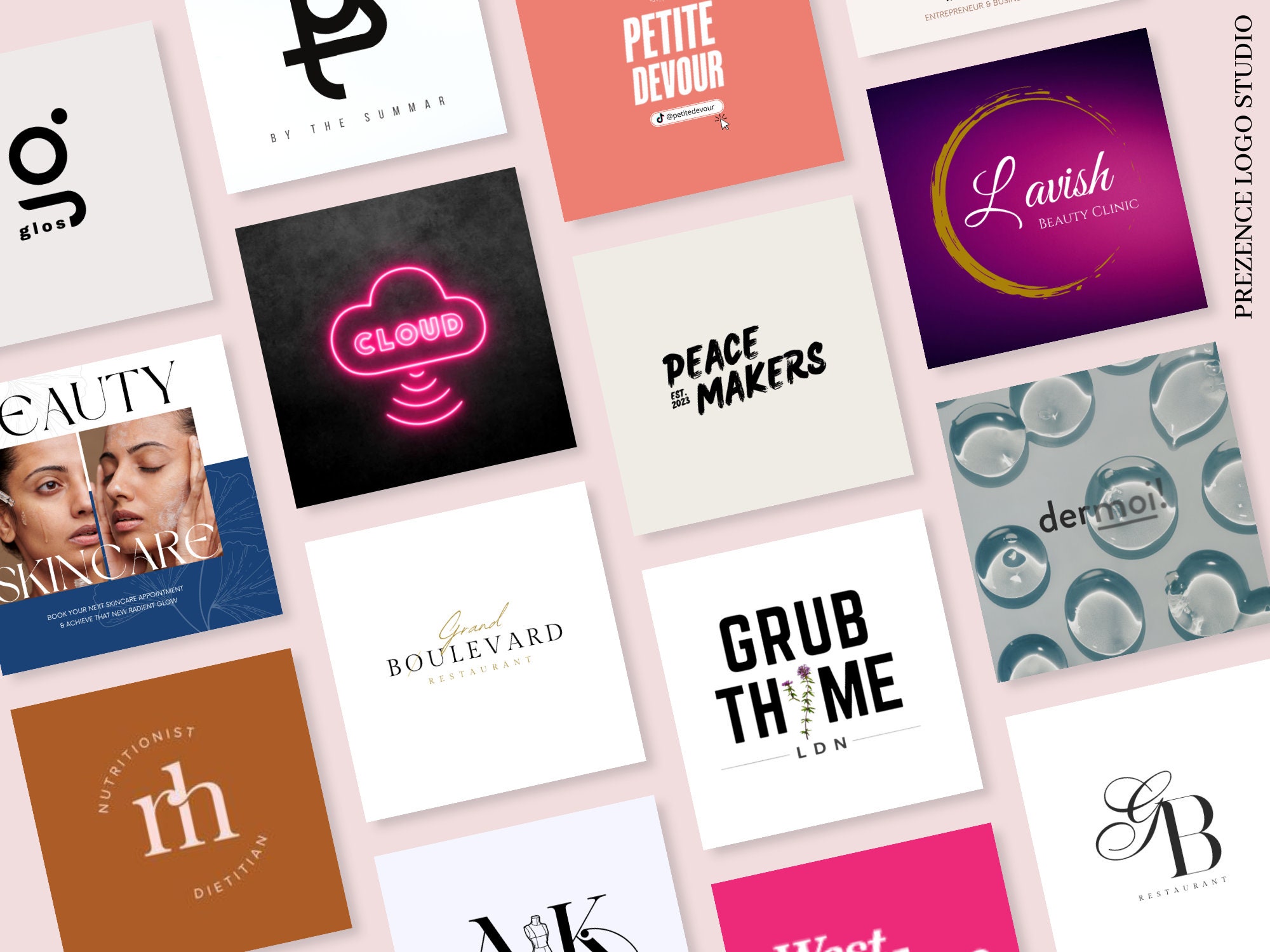 Custom Logo Designs Business Logos and Branding Creative PREZENCE ...