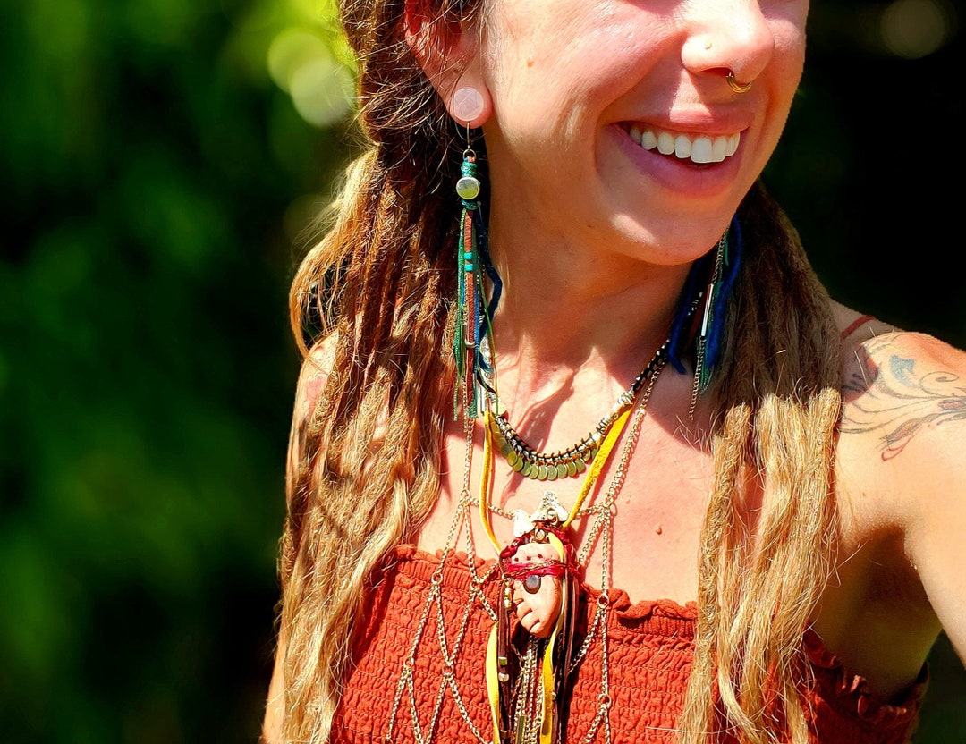 Boho Dangle Earrings Hand Made Jewelry for Women - Etsy