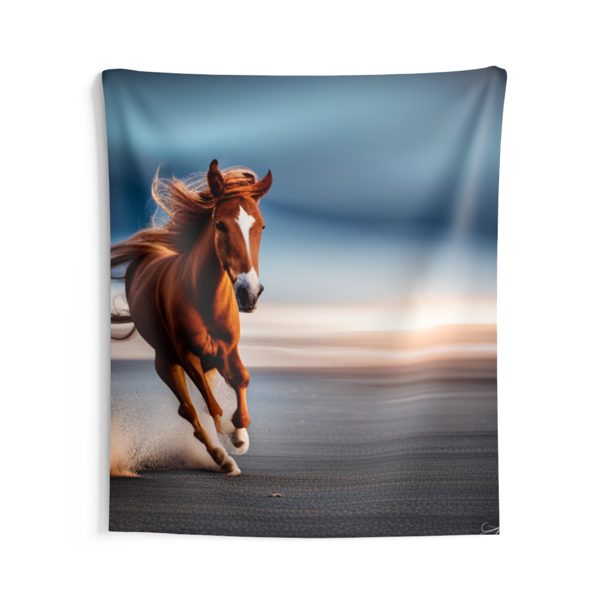 Wild Running Horse Wall Tapestry - Etsy