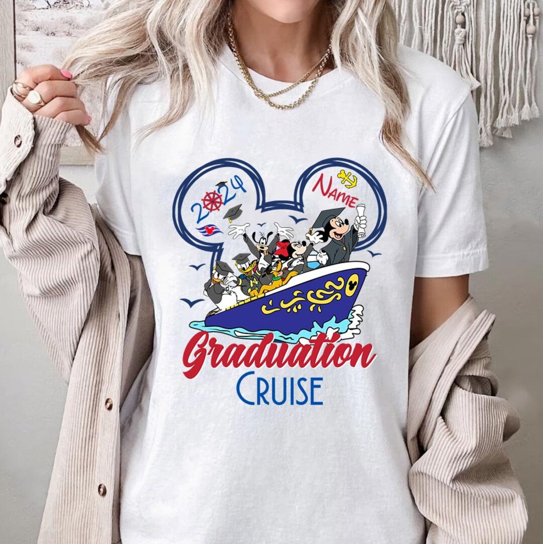Personalized Mickey and Friends Graduation Cruise 2024 Shirt, Grad ...