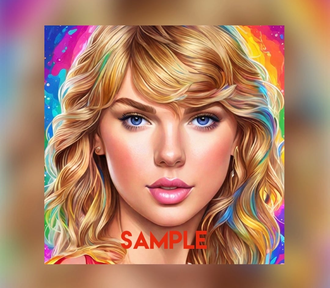Printable Taylor Swift Colourful Digital Artwork - Etsy