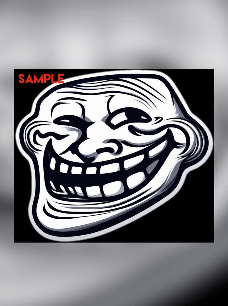 Troll Face Meme Sticker Digital Download - Etsy UK