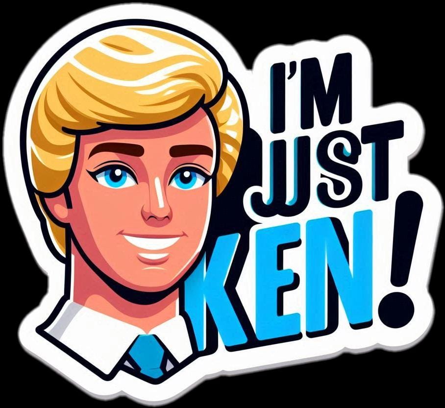 I'm Just Ken Barbie Inspired Sticker for the Fans - Etsy
