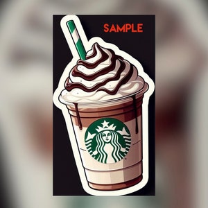 Starbucks Sticker Digital Print for the Starbucks Lovers - Etsy