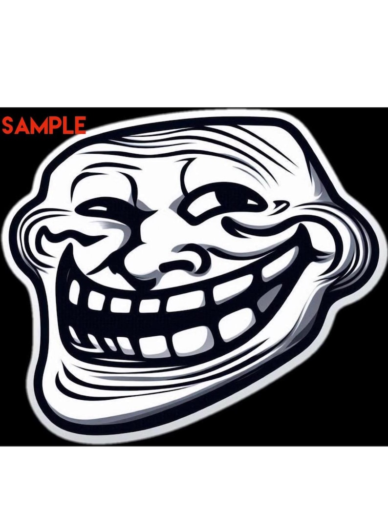 Troll Face Meme Sticker Digital Download - Etsy UK