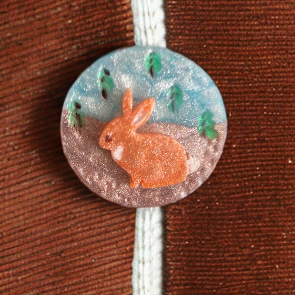 Rabbit Brooch - Etsy UK