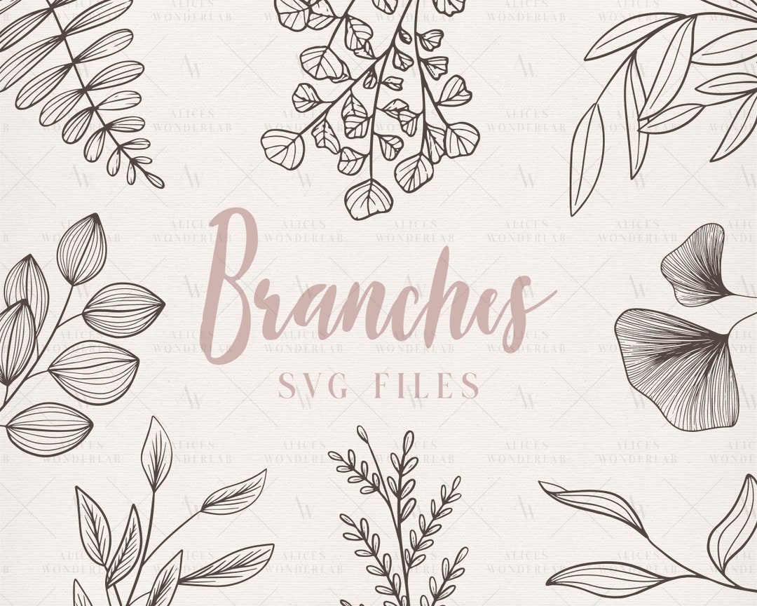 Hand-drawn Branches SVG Files - Etsy