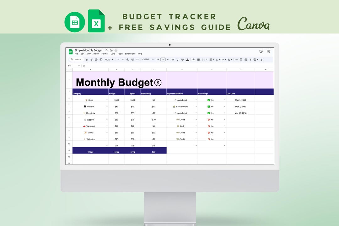 Teacher Budget Planner Printable | Classroom Expense Tracker for ...