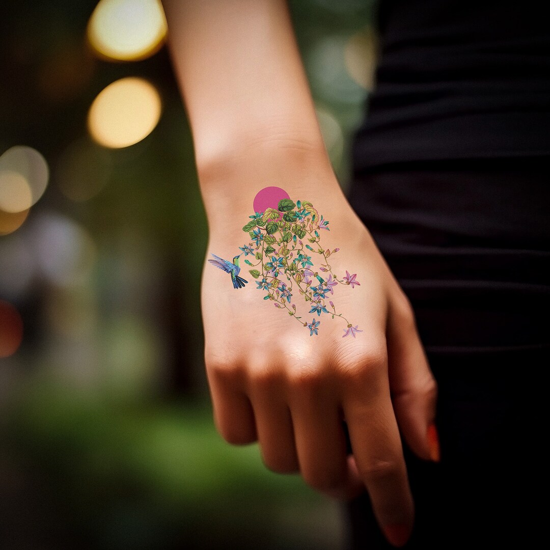 Artisan Flowers Temporary Tattoos Original Florals and Pack of 9, Art ...