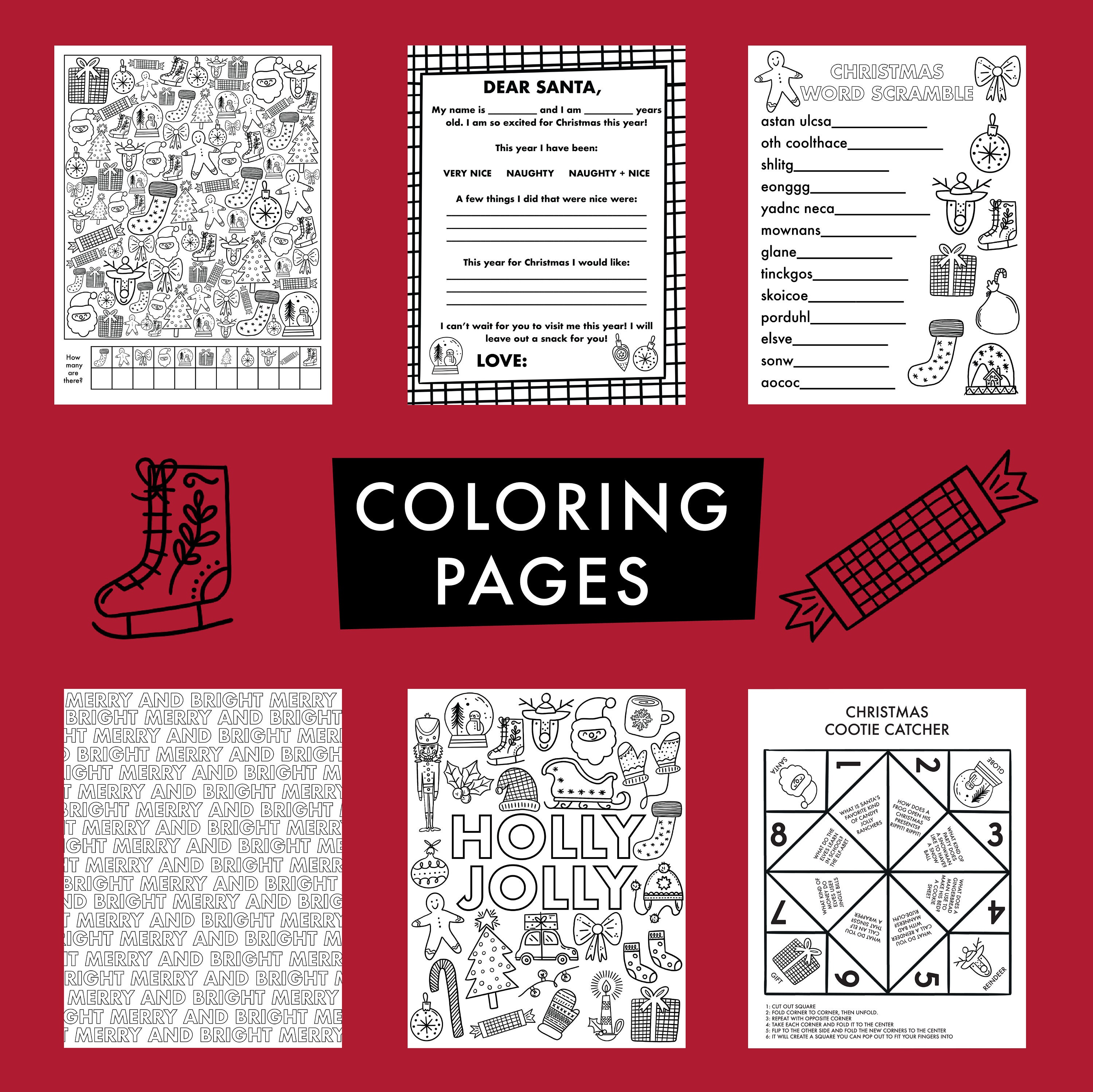 Christmas Printable Games Christmas Games Bundle Christmas Kids Games ...