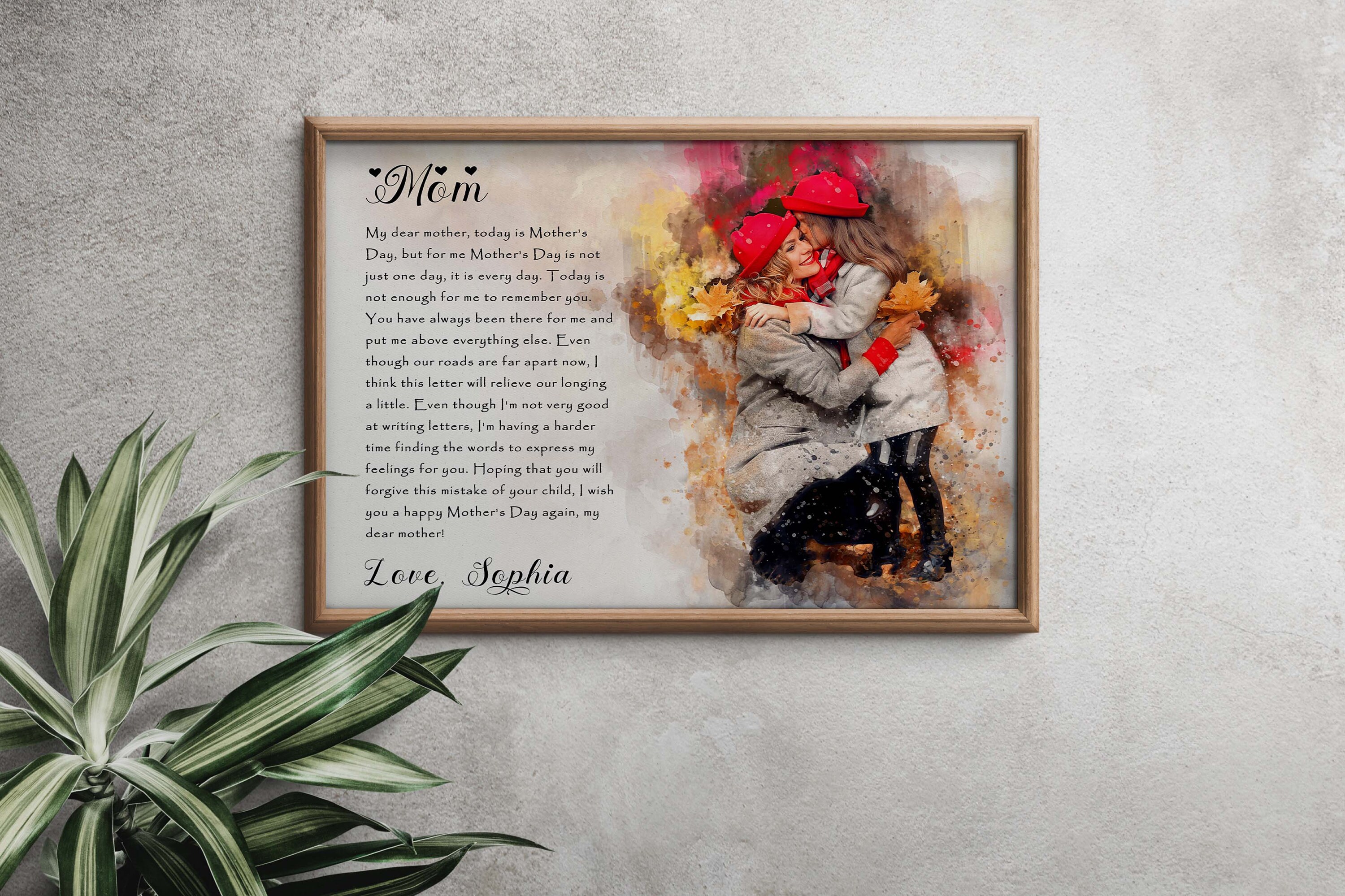 Personalized Thank You Letter for Mom, Mothers Day Gift for Mom From ...