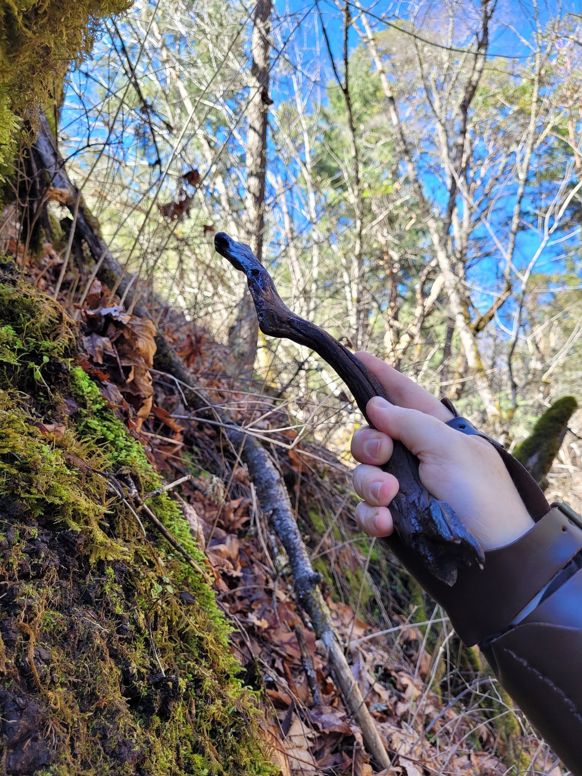 Hand Carved Wooden Wand - Etsy