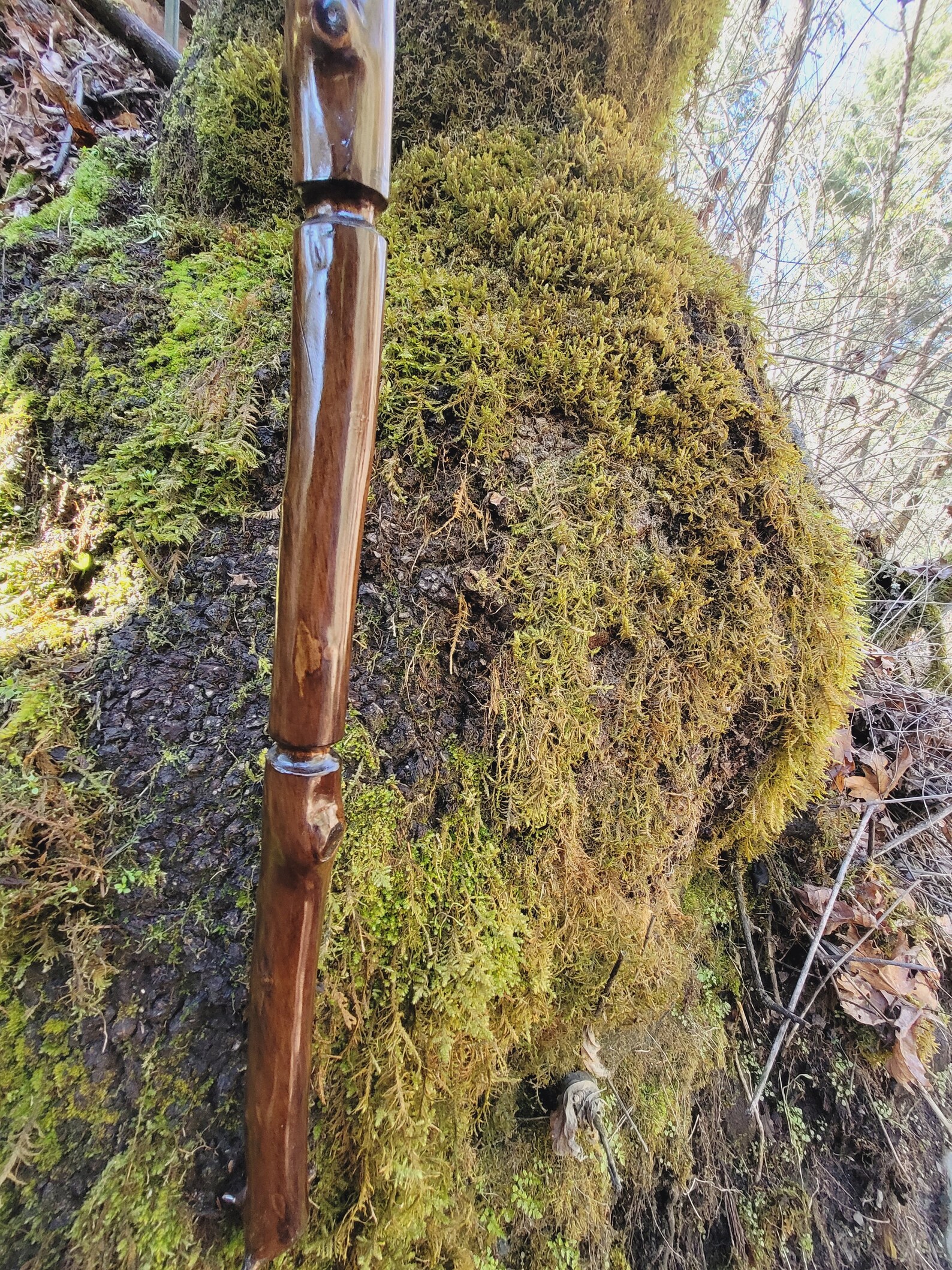Hand Carved Wooden Staff - Etsy
