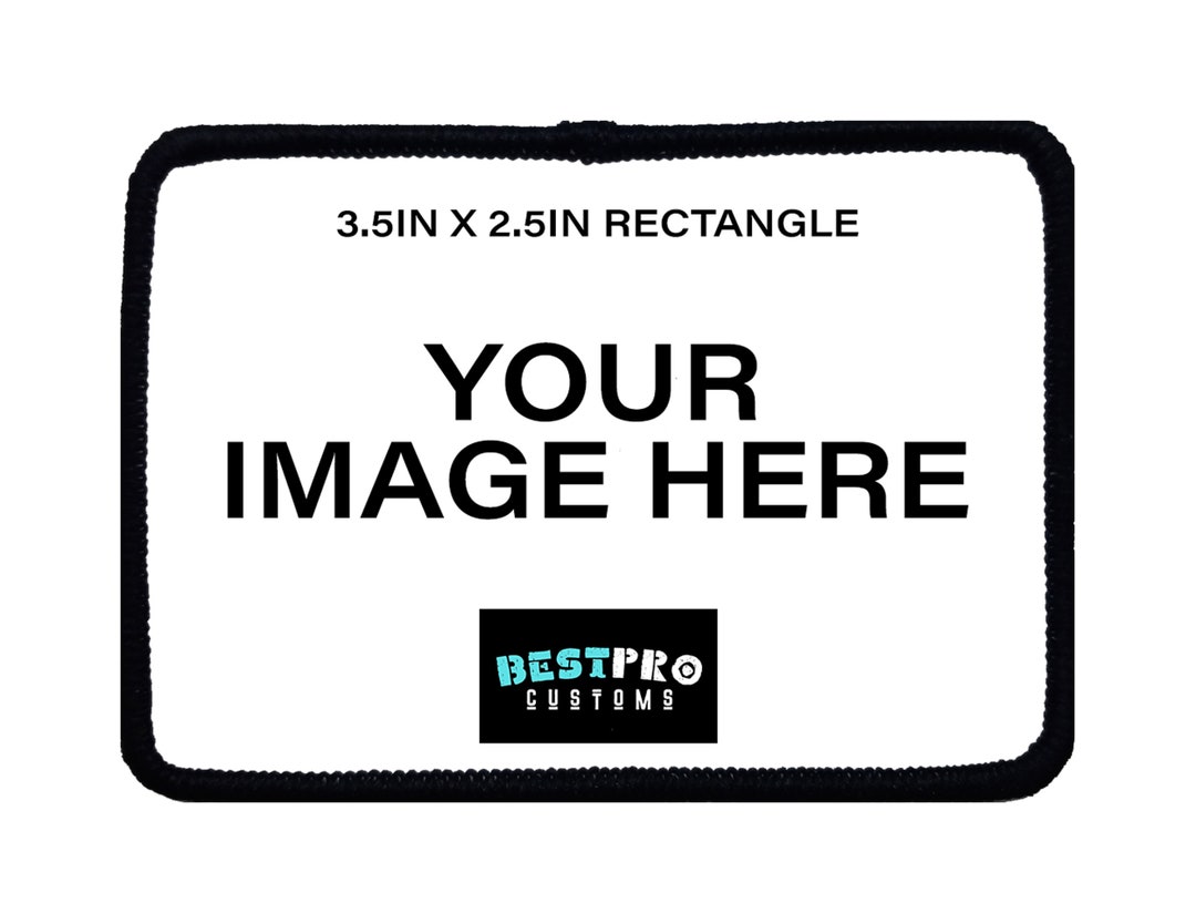 Custom Sublimation Patch: Iron-on Polyester Patch With Black Border (3 ...