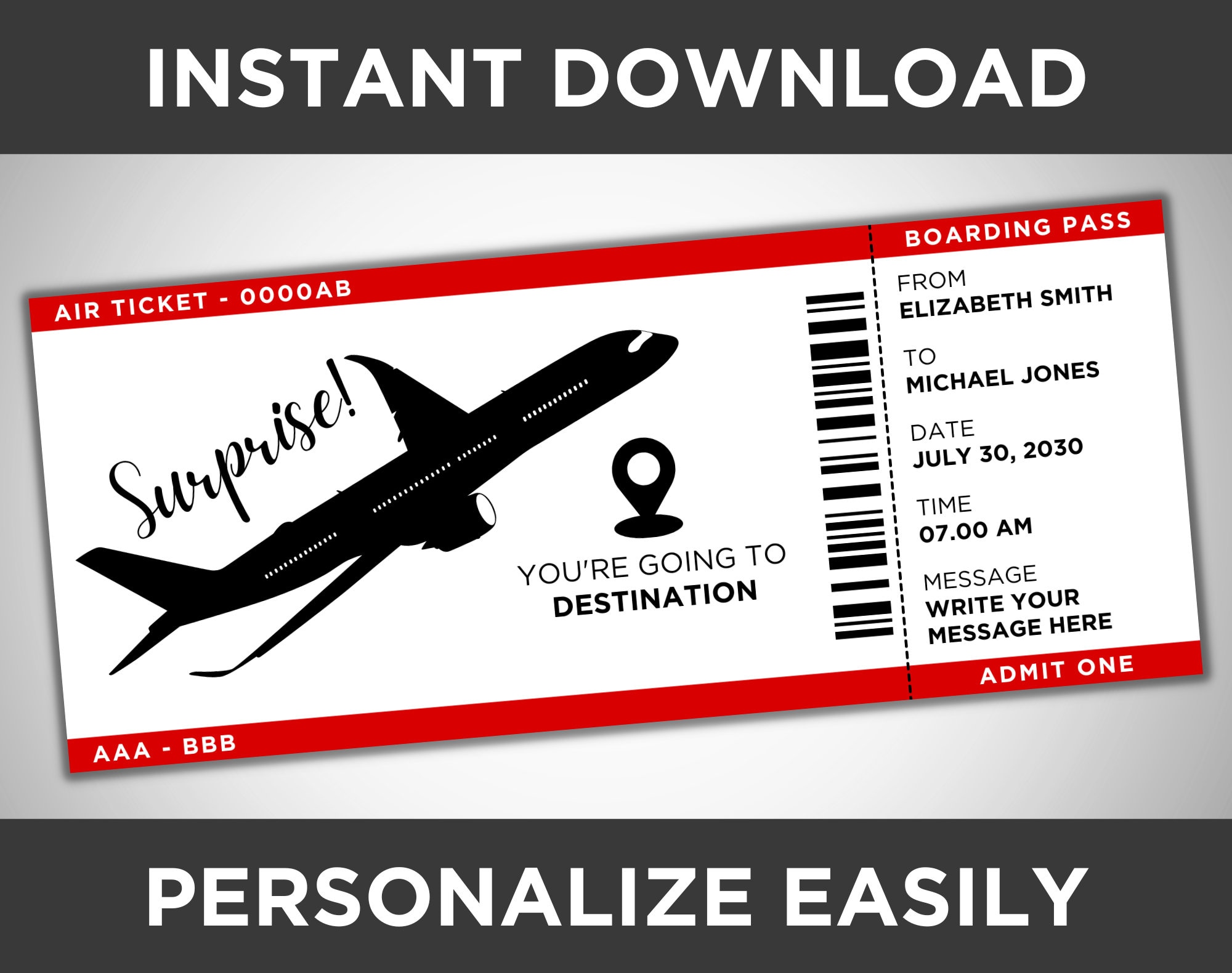 Boarding Pass Template Word