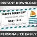 Printable Birthday Boat Trip Ticket Voucher Template Surprise - Etsy