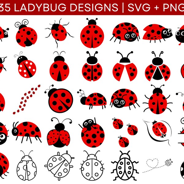 Ladybug Clipart - Etsy