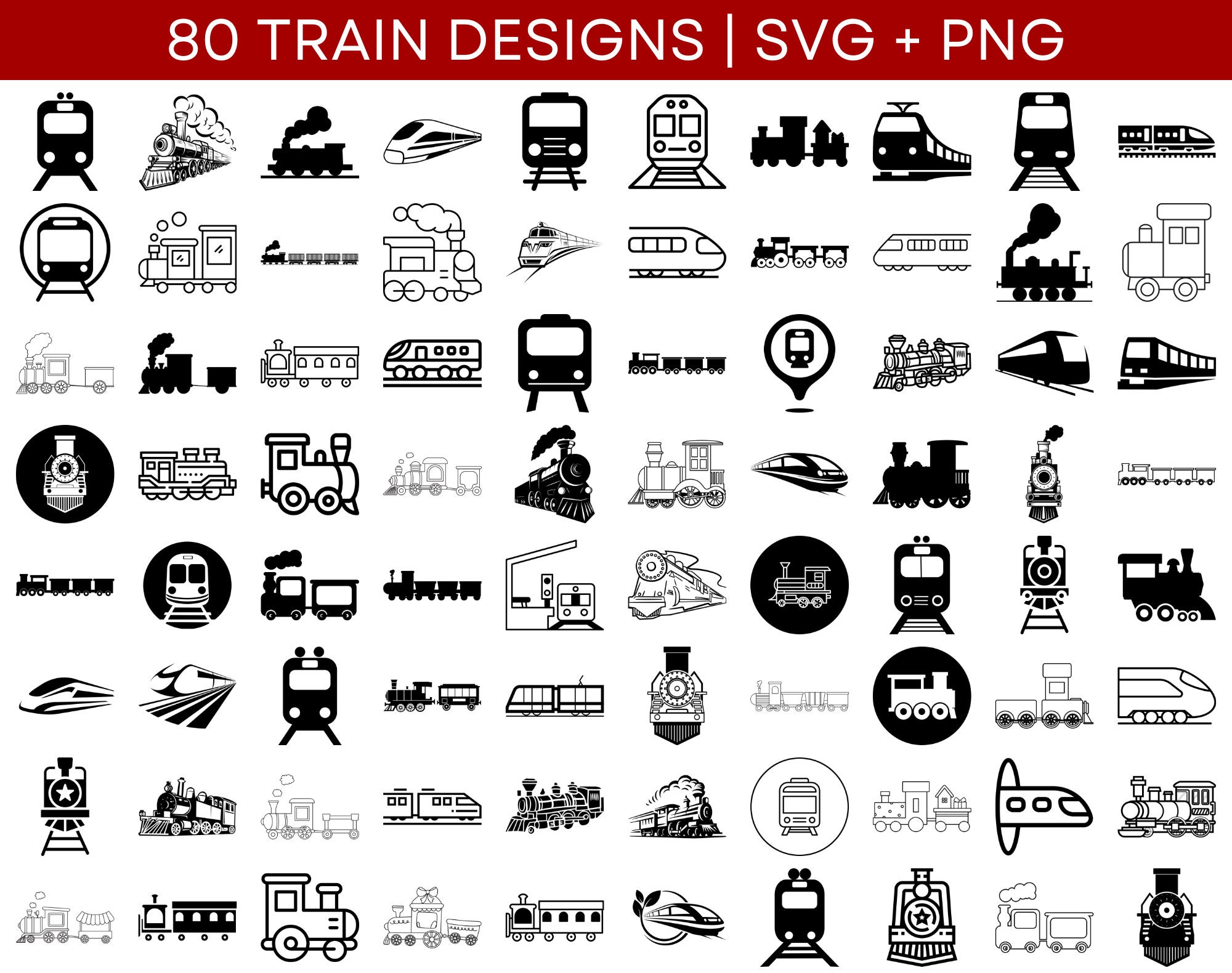 Train Svg Bundle Train Png Bundle Train Clipart Train Etsy Australia