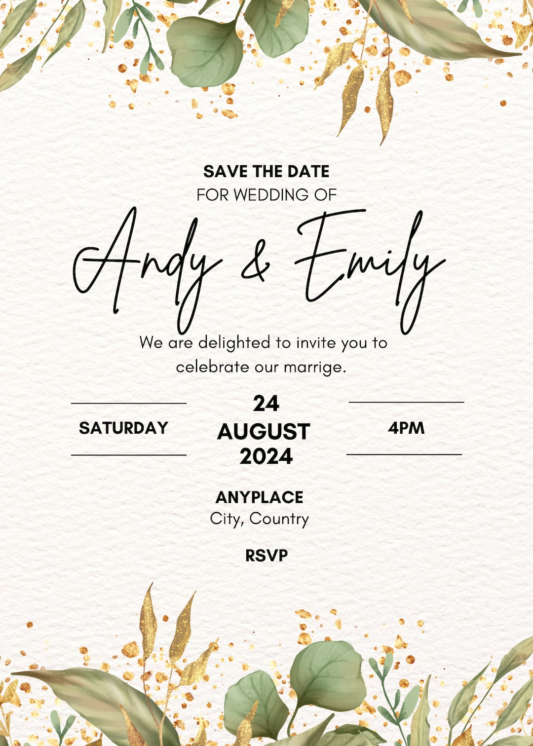 Digital Wedding Invitation/ Save the Date - Etsy