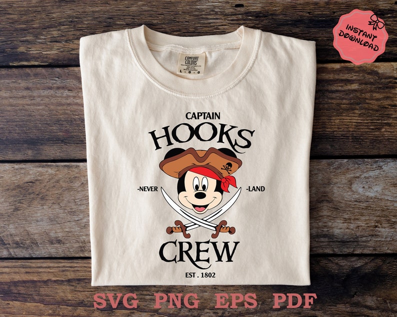 Captain Mouse SVG PNG PDF Eps Cut File for Cricut High Resolution Png ...
