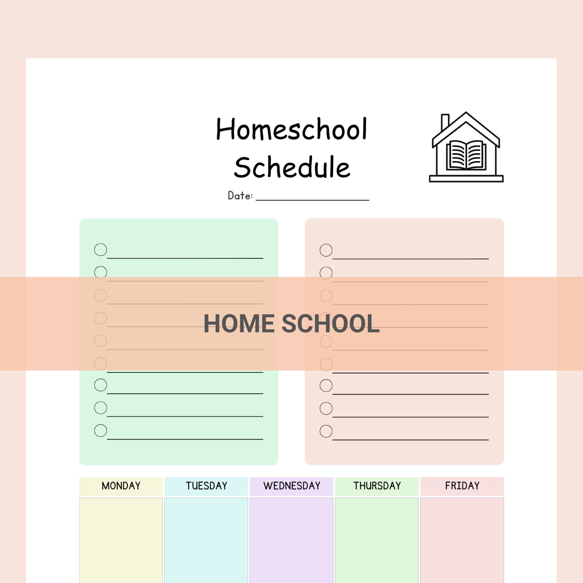 EDITABLE Homeschool Planner, Printable Daily Schedule, Organize Your ...