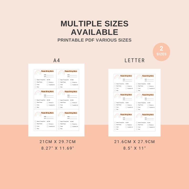 Printable Bring Note From Teacher to Parents for Daycare, Bring Note ...