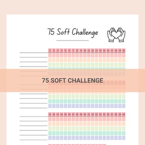 75 Soft Challenge Printable, Editable Fitness Planner (digital Download ...