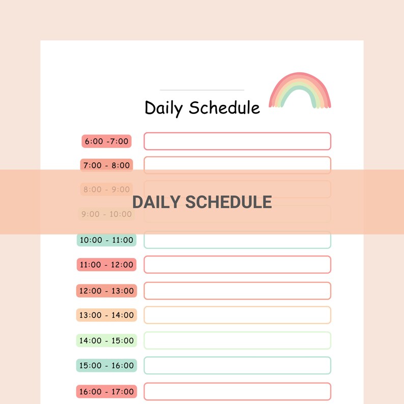 Editable Daycare Daily Schedule Planner (PDF Print) - Etsy Australia