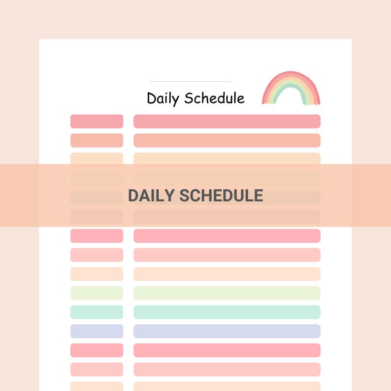 Editable Daycare Daily Schedule: Printable Classroom Planner (PDF) - Etsy