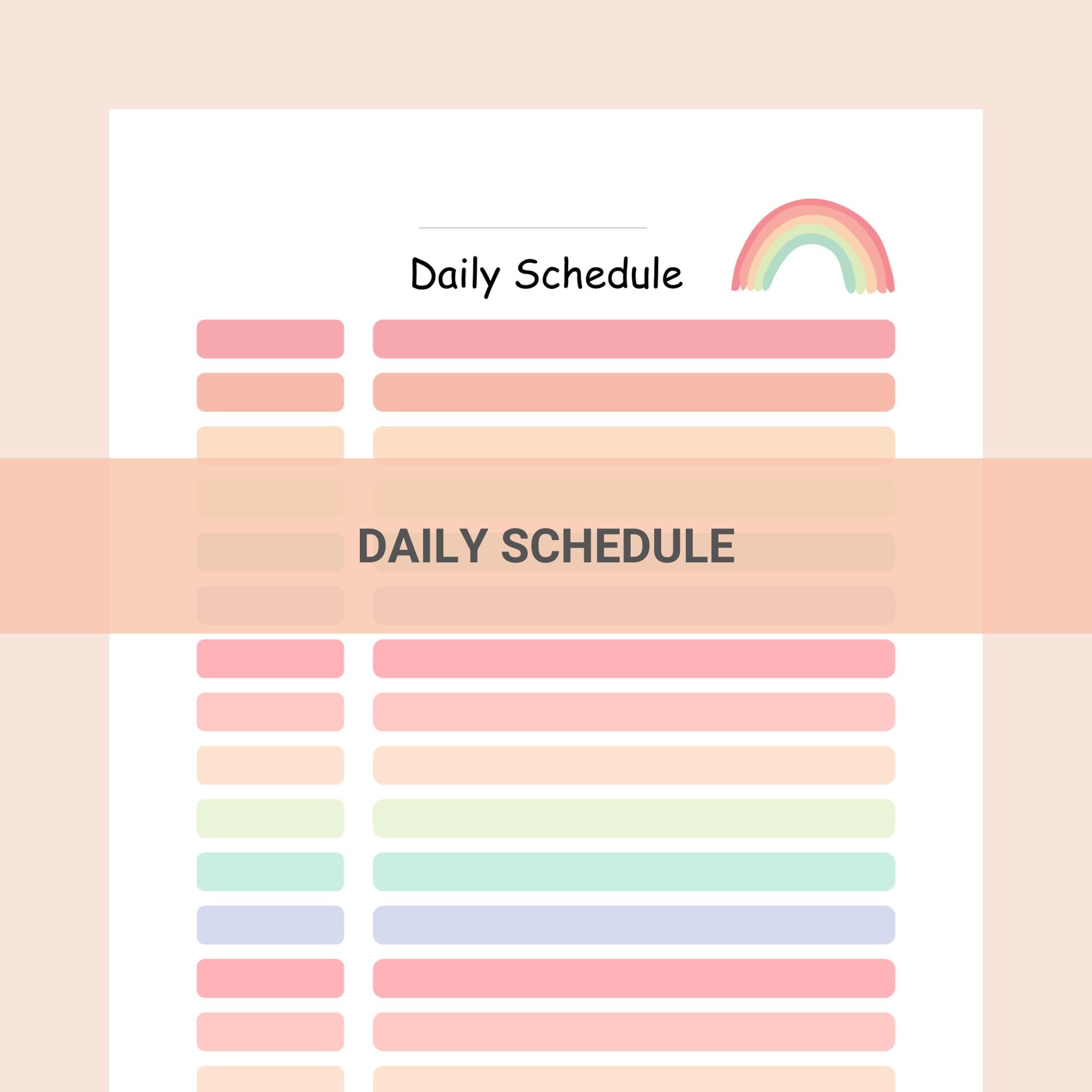 Editable Daycare Daily Schedule: Printable Classroom Planner (PDF) - Etsy