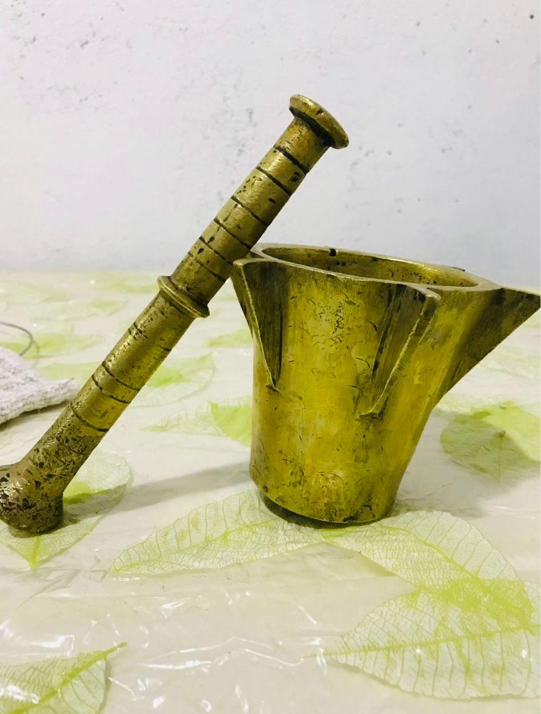 Antique Tuareg Brass Mortar, Moroccan Mehraz Spice Grinder, Vintage ...